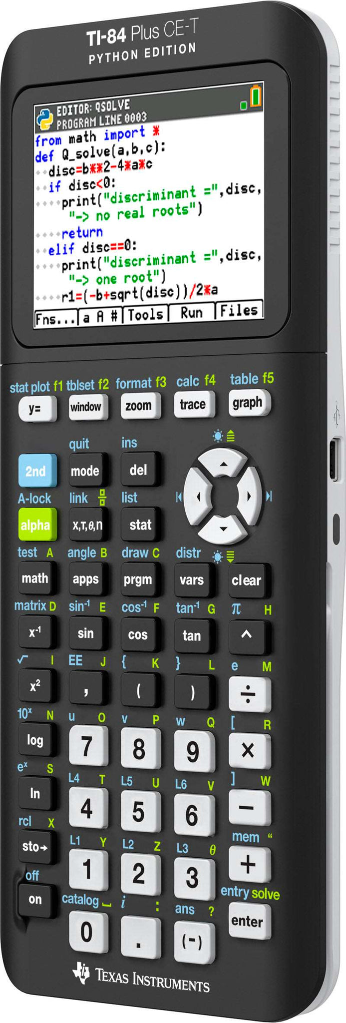 Calculadora Gráfica Texas Instruments TI-84 Plus CE-T Python – calcularTI